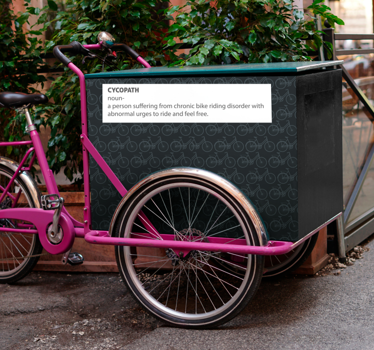 Cycopath bakfiets sticker quotes sticker