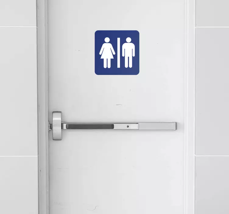 Deursticker WC met Pictogram - TenStickers